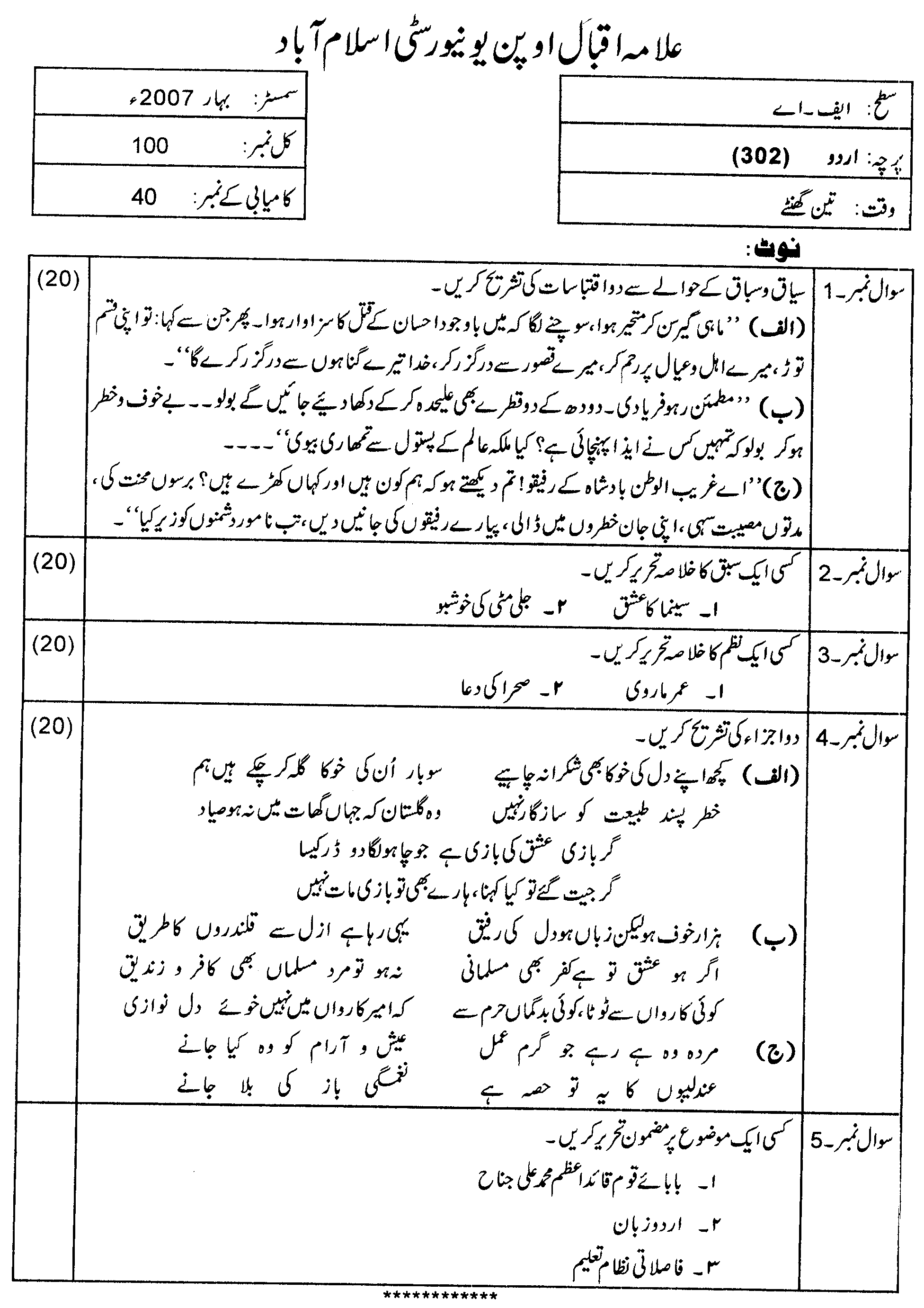 AIOU Old Papers | Inter papers | Solved past Papers of AIOU FREE